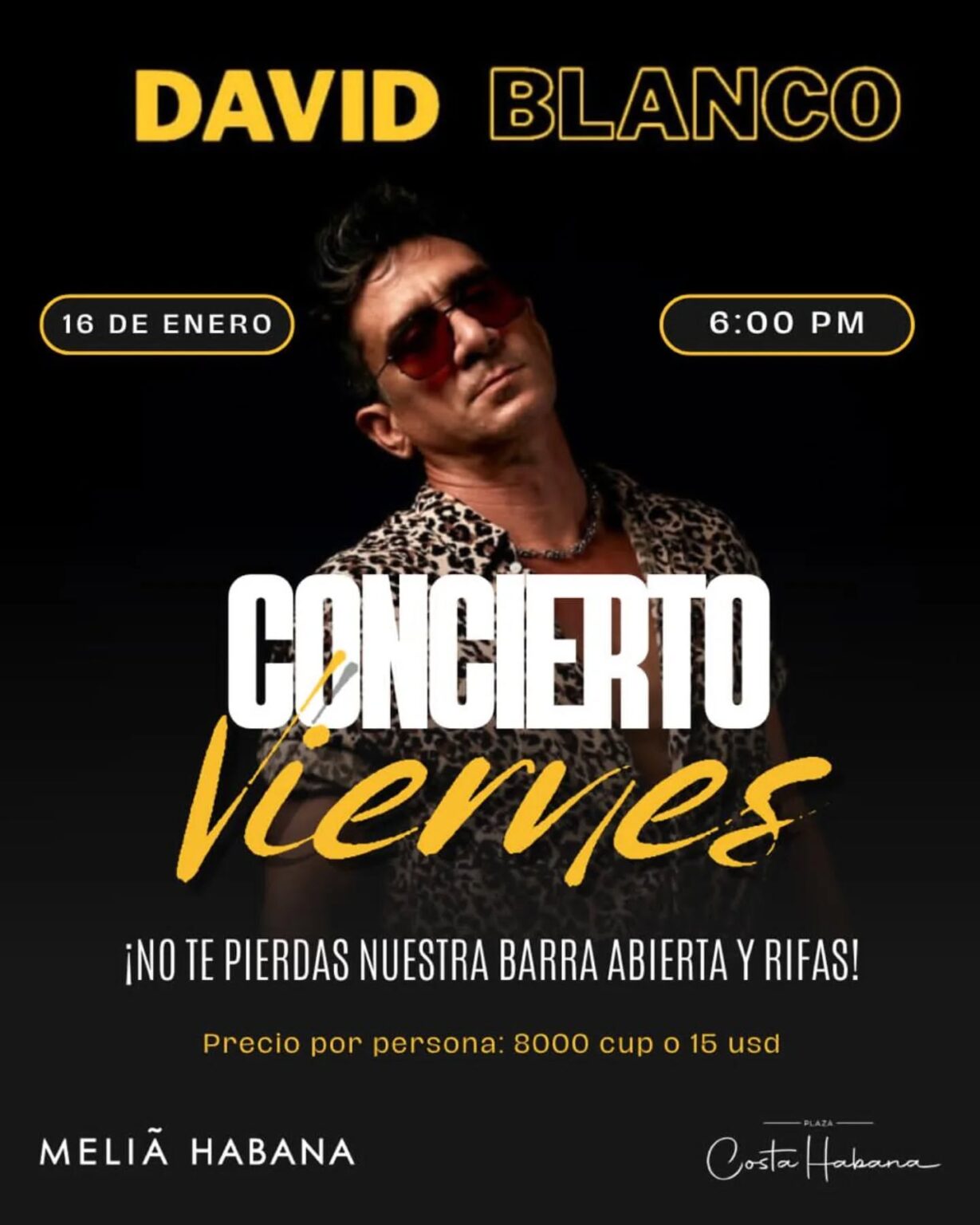 David Blanco en el Meliá Habana - OnCubaNews